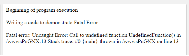 Types Of Error In Php Php Tutorial Php Cn