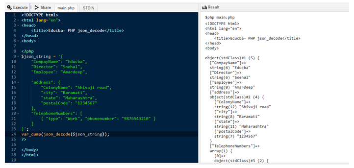 Php Json Decode Php Tutorial Php Cn
