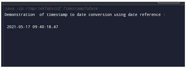 TimeStamp To Date In Java JavaTutorial Php Cn