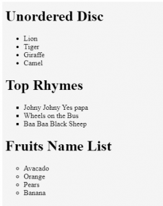 HTML Unordered List HTML Tutorial Php Cn