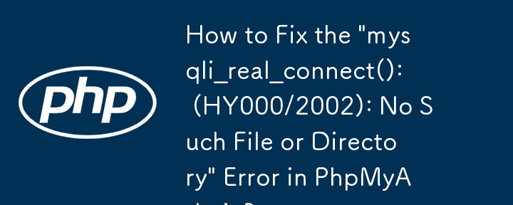Phpmyadmin Mysqli Real Connect Hy No Such File