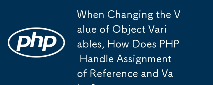 When Changing The Value Of Object Variables How Does PHP Handle