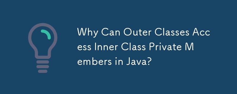 Why Can Outer Classes Access Inner Class Private Members In Java