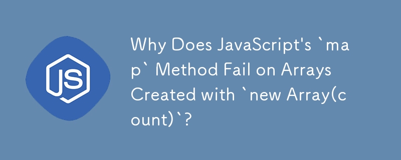 Why Does JavaScript S Map Method Fail On Arrays Created With New