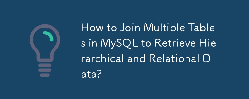 How To Join Multiple Tables In Mysql To Retrieve Hierarchical And