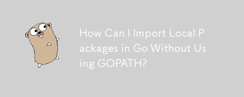 How Can I Import Local Packages In Go Without Using GOPATH Golang Php Cn