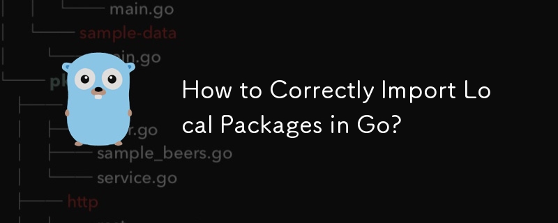 How To Correctly Import Local Packages In Go Golang Php Cn