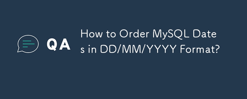 How To Order MySQL Dates In DD MM YYYY Format Mysql Tutorial Php Cn