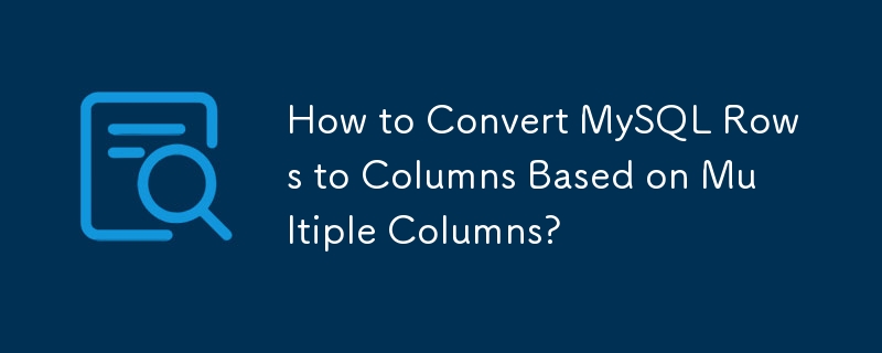 How To Convert MySQL Rows To Columns Based On Multiple Columns Mysql
