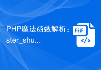 PHP Magic Function Analysis Register Shutdown Function PHP Tutorial