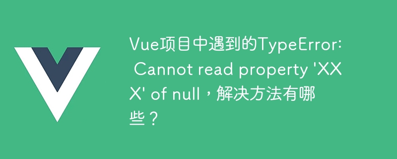 TypeError Cannot Read Property XXX Of Null Encountered In Vue