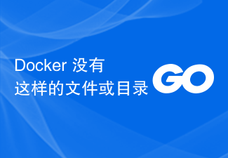Docker No Such File Or Directory Golang Php Cn