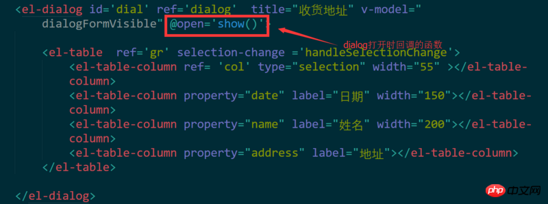 Javascript Vue Element Ui 获取el Dialog 下的 El Table 组件 使用thisrefsxxx为啥不行呢 Php Chinese