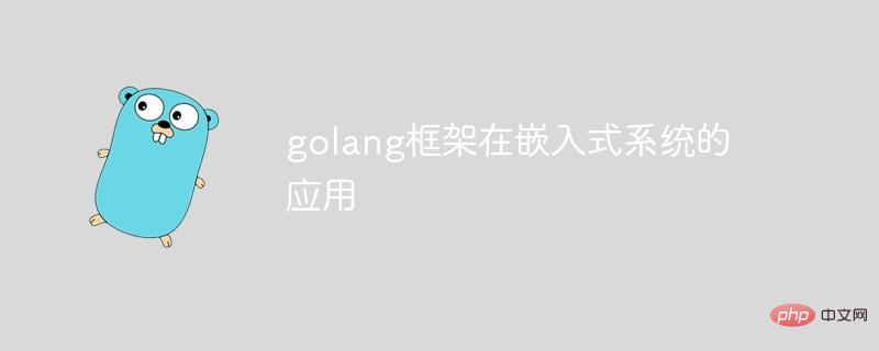 Application of golang framework in embedded systems-Golang-php.cn