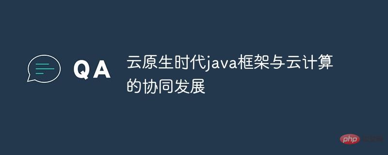 The coordinated development of Java framework and cloud computing in the cloud native era ...