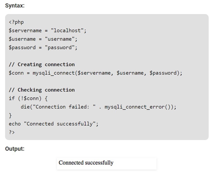 How To Connect Database To Php Php Tutorial Php Cn