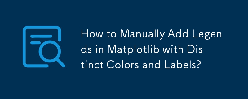 How To Manually Add Legends In Matplotlib With Distinct Colors And Labels Python Tutorial Phpcn