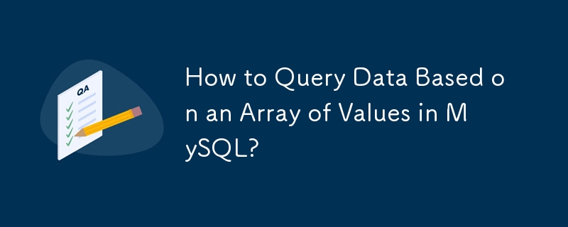 How to Query Data Based on an Array of Values in MySQL?-Mysql Tutorial-php.cn