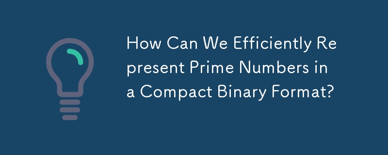 How Can We Efficiently Represent Prime Numbers in a Compact Binary Format?-Python Tutorial-php.cn
