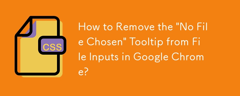 How to Remove the \'No File Chosen\' Tooltip from File Inputs in Google Chrome?-CSS Tutorial-php.cn