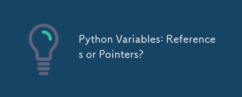 Python Variables References Or Pointers Python Tutorial Phpcn 9784