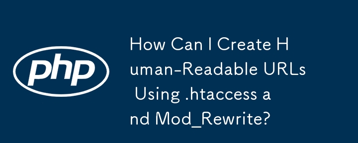 How Can I Create Human Readable Urls Using Htaccess And Modrewrite Php Tutorial Phpcn