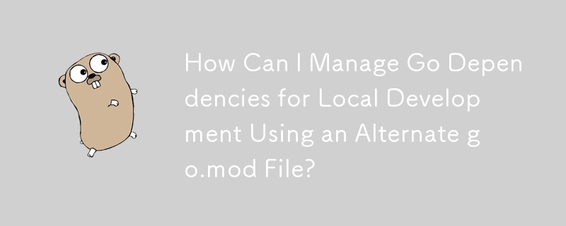 如何使用備用 go.mod 檔案管理本地開發的 Go 依賴關係？-Golang-PHP中文網