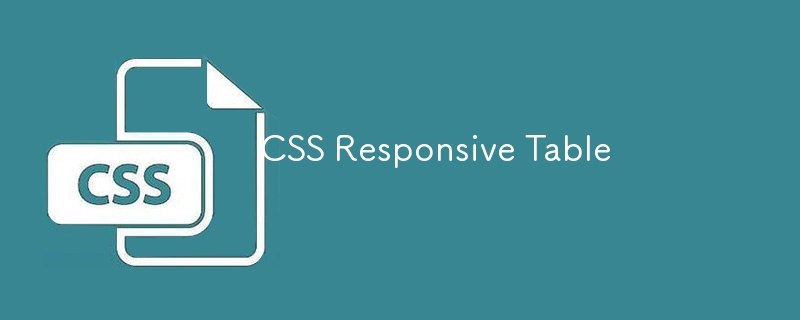 Css Responsive Table Css Tutorial Phpcn 1232