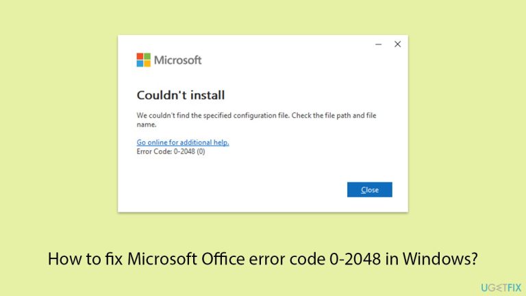 如何修復Windows中的Microsoft Office錯誤代碼0-2048？-故障排查-PHP中文網