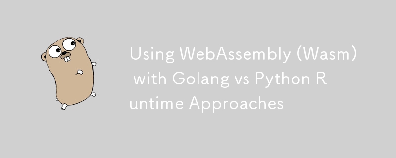 Golang vs PythonランタイムアプローチでWebAssembly（WASM）を使用します-Golang-php.cn