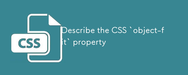 Describe the CSS `object-fit` property-CSS Tutorial-php.cn