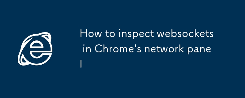 How to inspect websockets in Chrome's network panel-Browser-php.cn