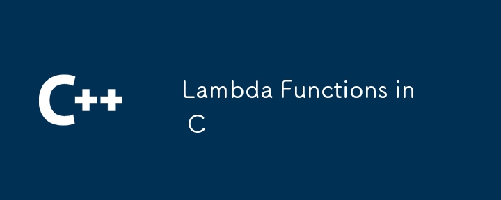 Lambda Functions in C-C++-php.cn