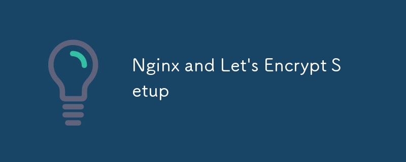 Nginx and Let's Encrypt Setup-Nginx-php.cn