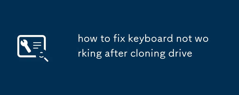 how to fix keyboard not working after cloning drive-Troubleshooting-php.cn
