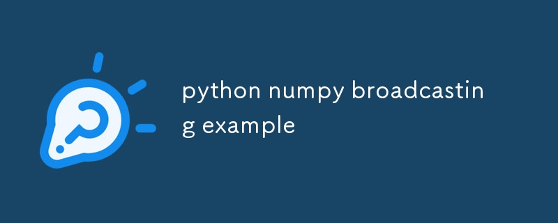Python Numpy廣播示例-Python教學-PHP中文網