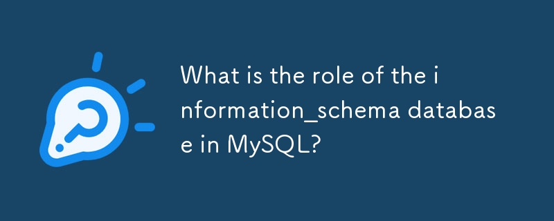 What is the role of the information_schema database in MySQL?-Mysql Tutorial-php.cn