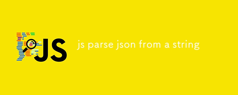 js parse json from a string-JS Tutorial-php.cn