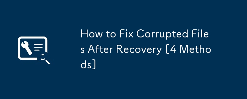 How to Fix Corrupted Files After Recovery [4 Methods]-Troubleshooting-php.cn