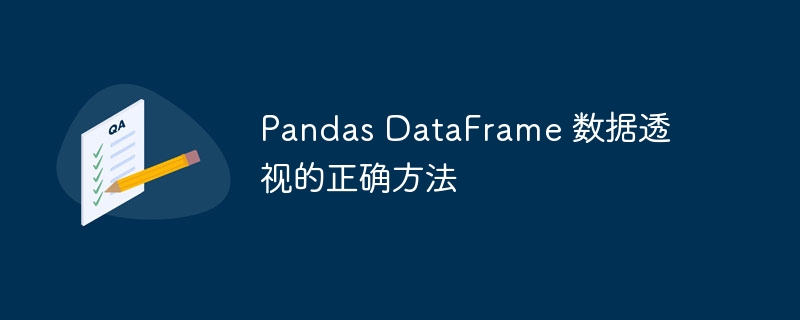 Pandas DataFrame correct way to pivot-Python Tutorial-php.cn