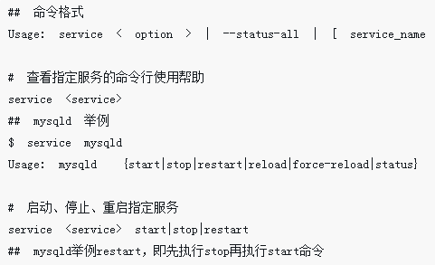 Introduction to the method of starting and stopping mysql using the service command-Mysql ...