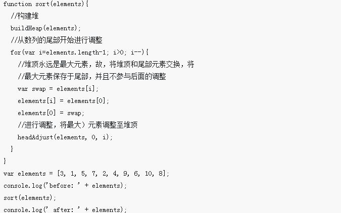 Javascript堆排序演算法詳解 Js教程 Php中文網 