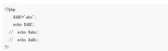 Is there any difference in the case of variable names, function names, etc. in PHP? (example ...