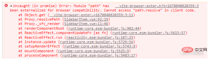 Error Reported In Vue3vite Module Path Has Been Externalized For How To Deal With It Vuejs 4816