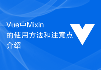 Introduction to the usage and precautions of Mixin in Vue-Vue.js-php.cn