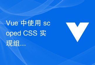 Tips for using scoped CSS to achieve component style isolation in Vue-Vue.js-php.cn