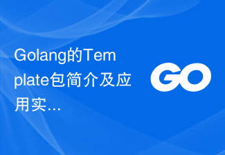 Introduction to Golang's Template package and its practical application-Golang-php.cn