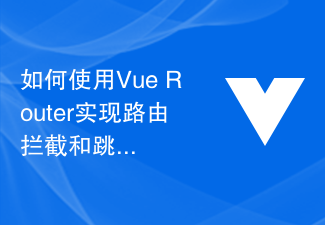 How to use Vue Router to implement route interception and jump control?-Vue.js-php.cn