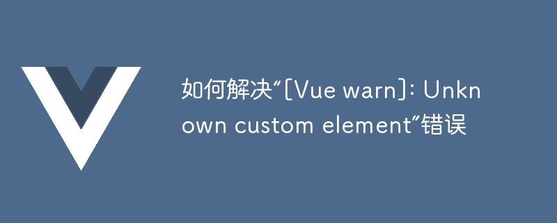 How To Solve Vue Warn Unknown Custom Element Error Vuejs Phpcn