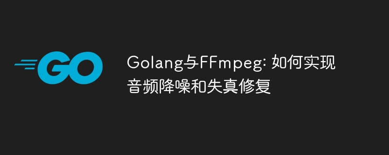 Golang And Ffmpeg How To Achieve Audio Noise Reduction And Distortion Repair Golang Phpcn 4455